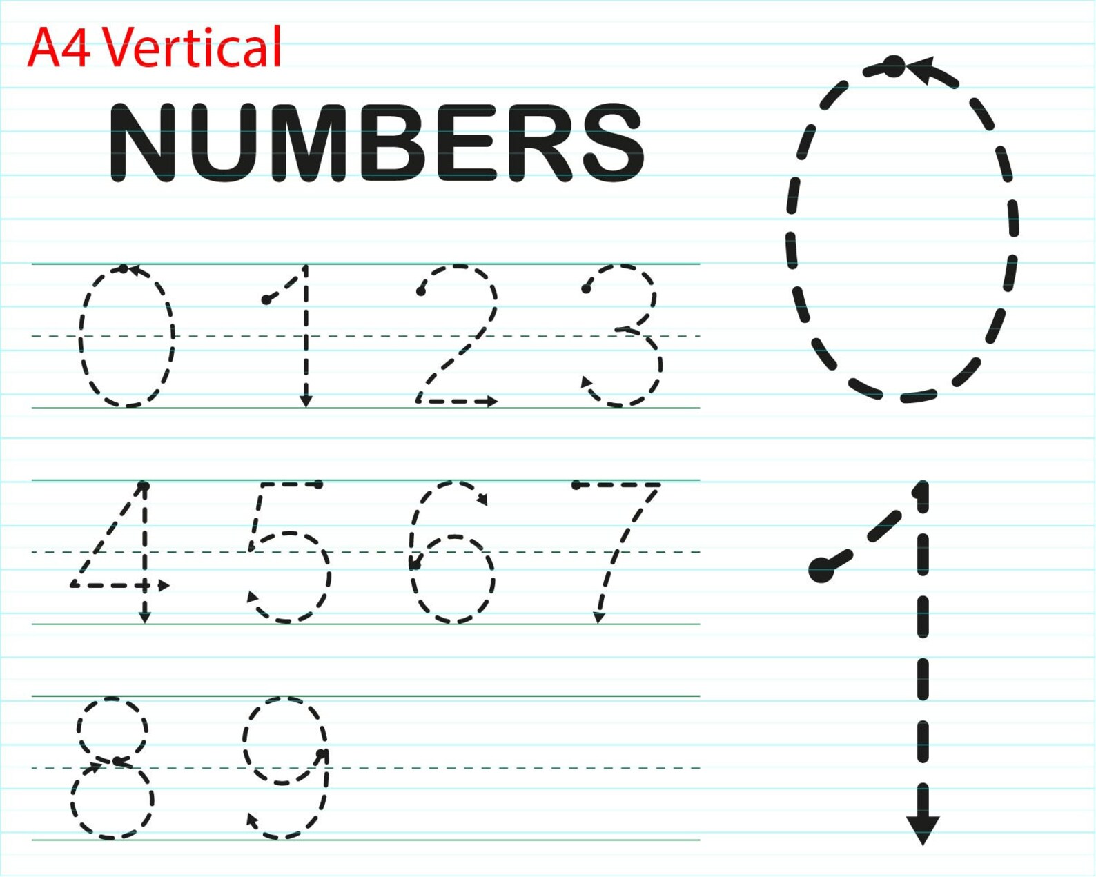 Alphabet Tracing Board Template With Letters and Numbers - Etsy