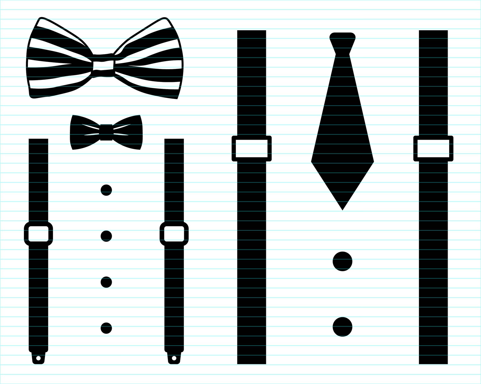 Suspenders SVG Suspenders SVG Tuxedo SVG Bow Tie Svg Boy | Etsy