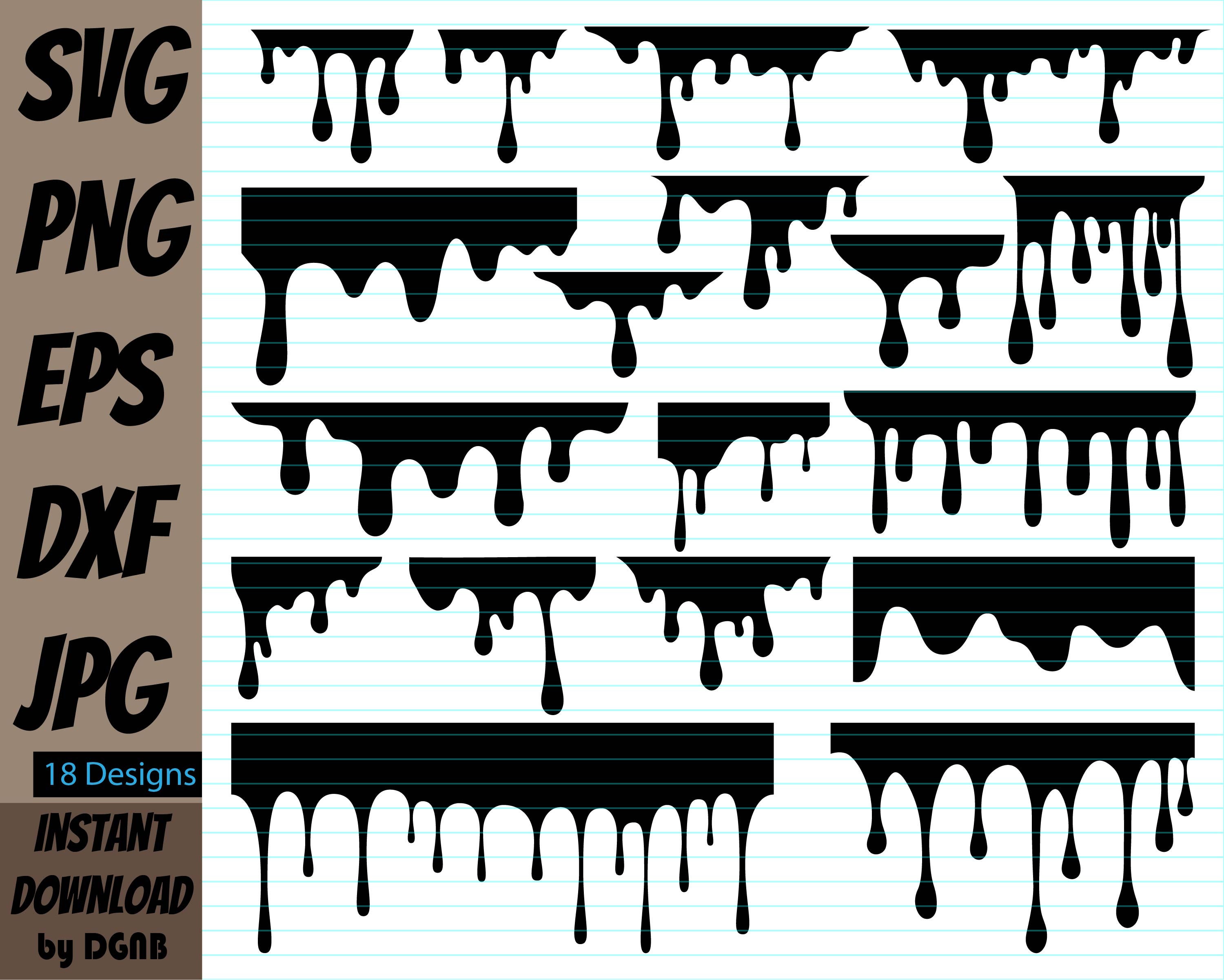 Dripping Borders Svg Bundle Dripping Paint Svg Dripping - Etsy