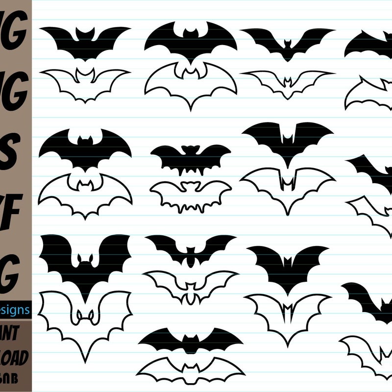 Bat Svg - Etsy