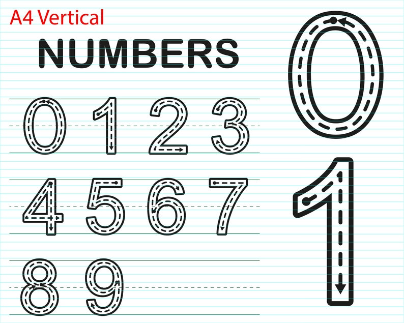 Alphabet Tracing Board Template With Letters and Numbers - Etsy