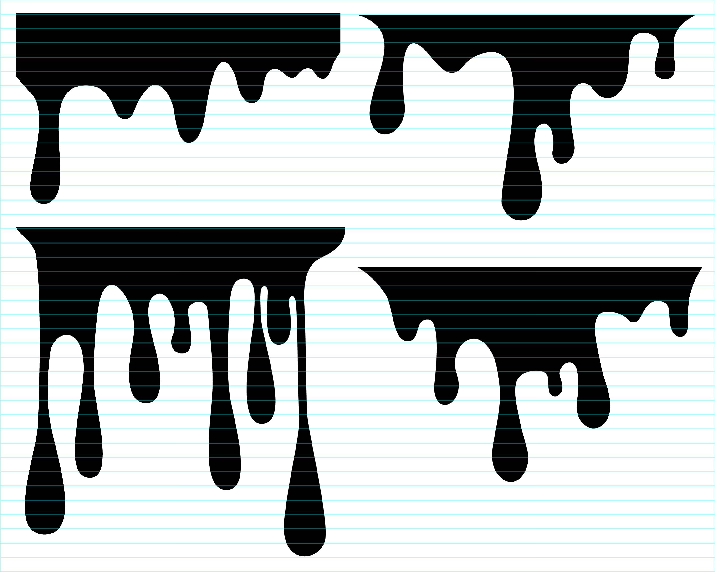 Dripping Borders Svg Bundle Dripping Paint Svg Dripping - Etsy