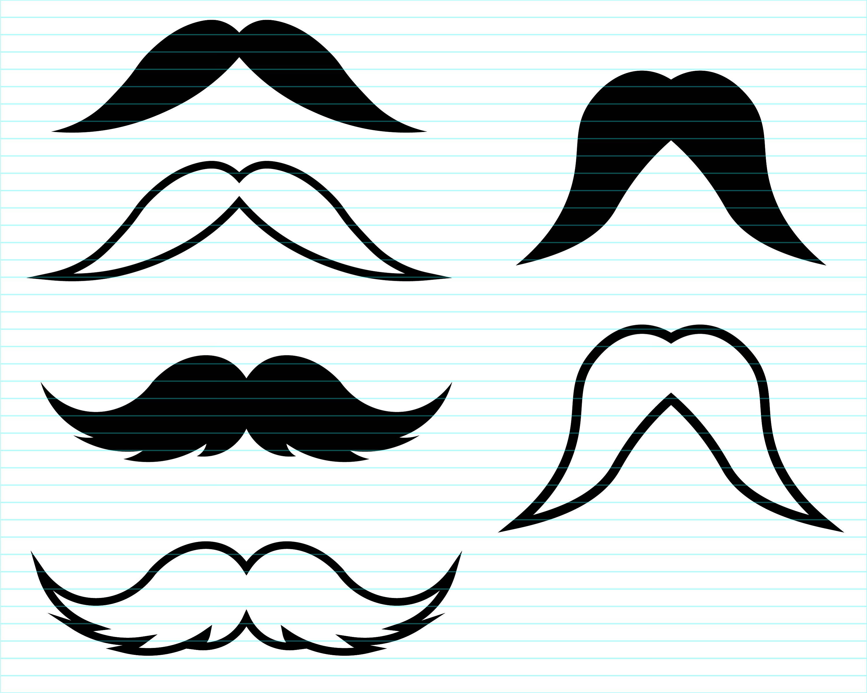 Mustaches SVG Mustaches Svg Mustache Clipart Moustach Svg - Etsy