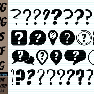 Question Mark SVG, Question Mark Cut Files for Cricut, Question Mark ...