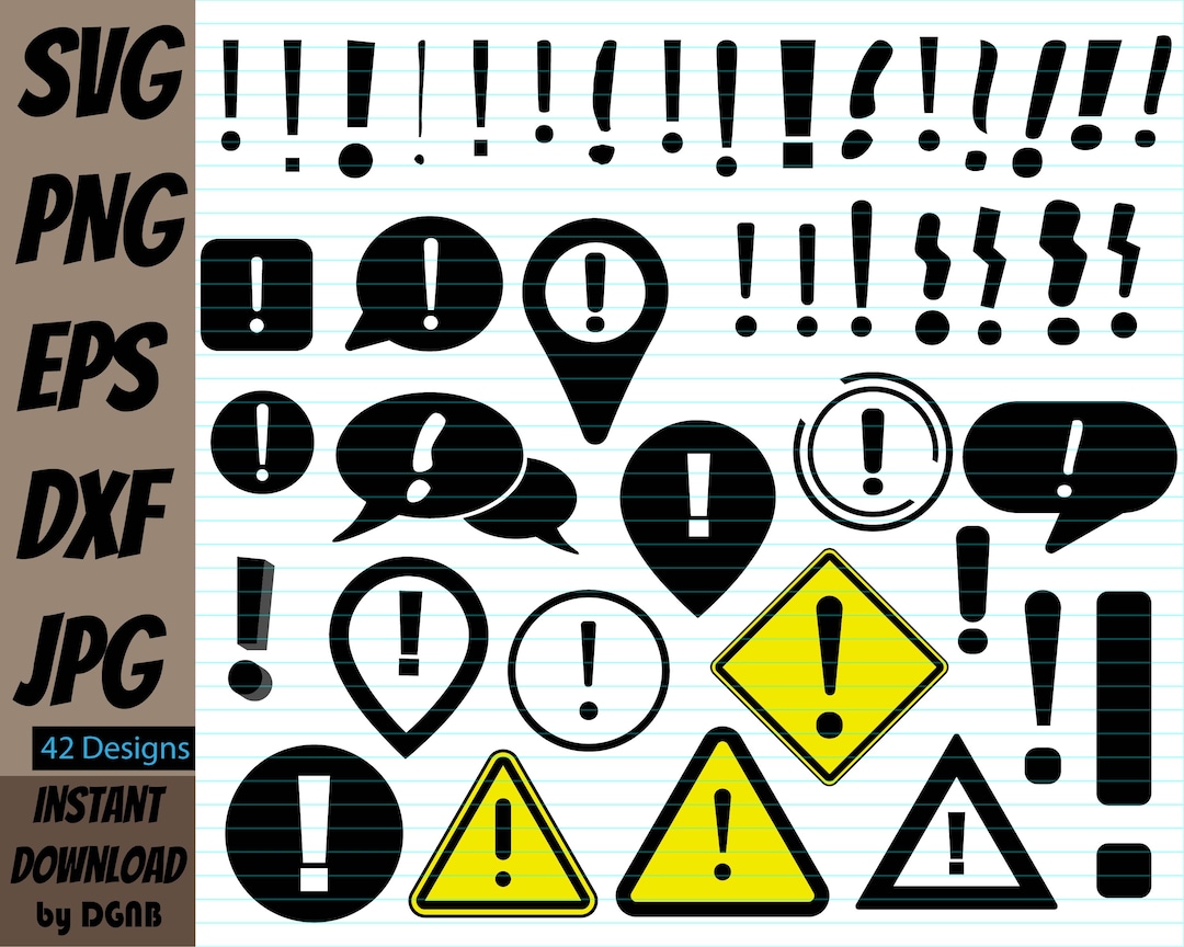 Exclamation Mark SVG, Exclamation Marks Svg, Exclamation Mark Vector ...