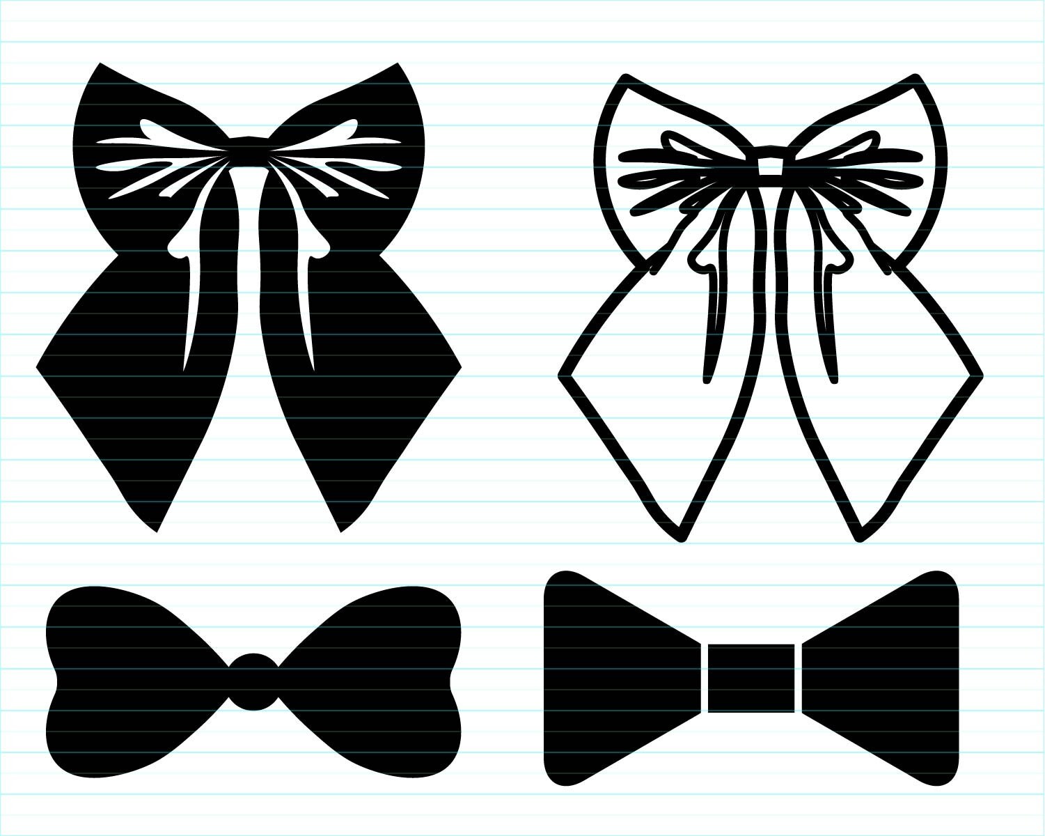 Bow Svg Bundle 52 Designsbow SVG Bow Clipart Bow Tie Svg | Etsy