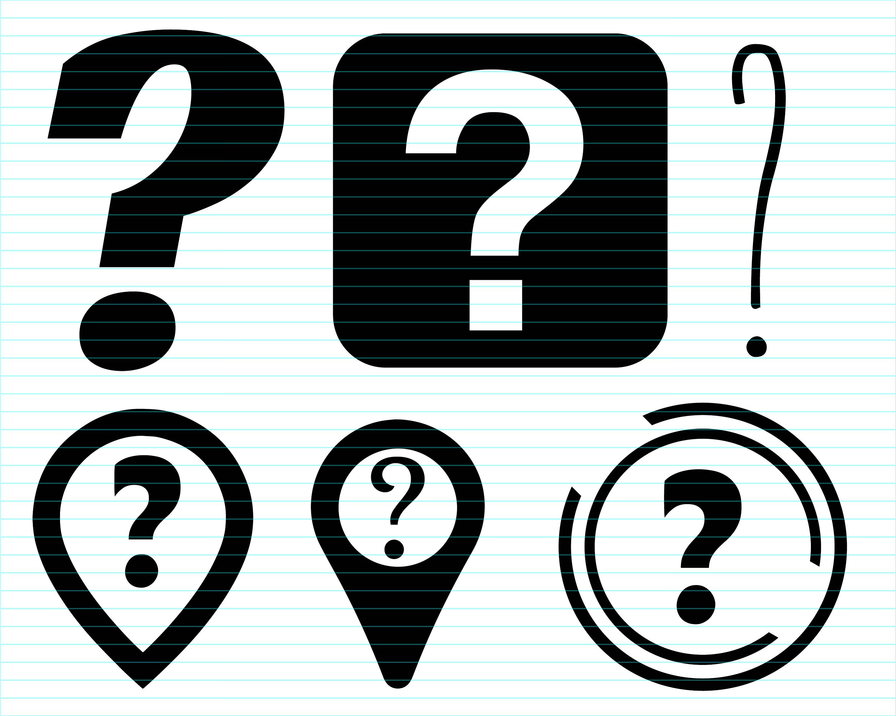 Question Mark SVG Question mark Cut files for Cricut | Etsy