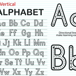 Alphabet Tracing Board Template With Letters and Numbers, Alphabet ...