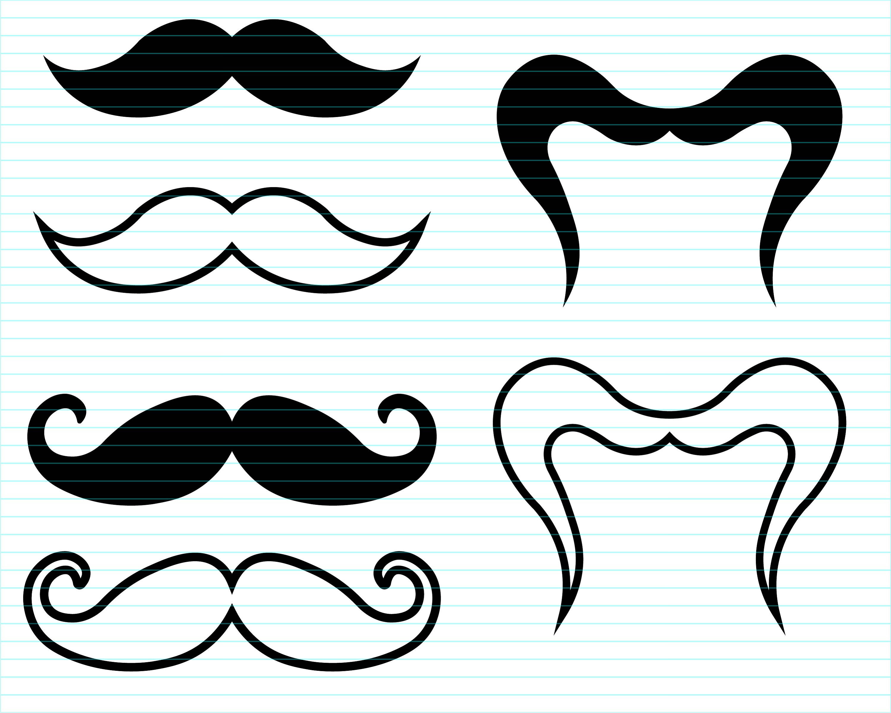 Mustaches SVG Mustaches Svg Mustache Clipart Moustach Svg - Etsy