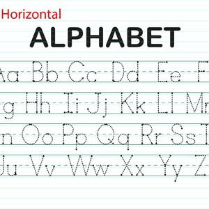 Alphabet Tracing Board Template With Letters and Numbers, Alphabet ...
