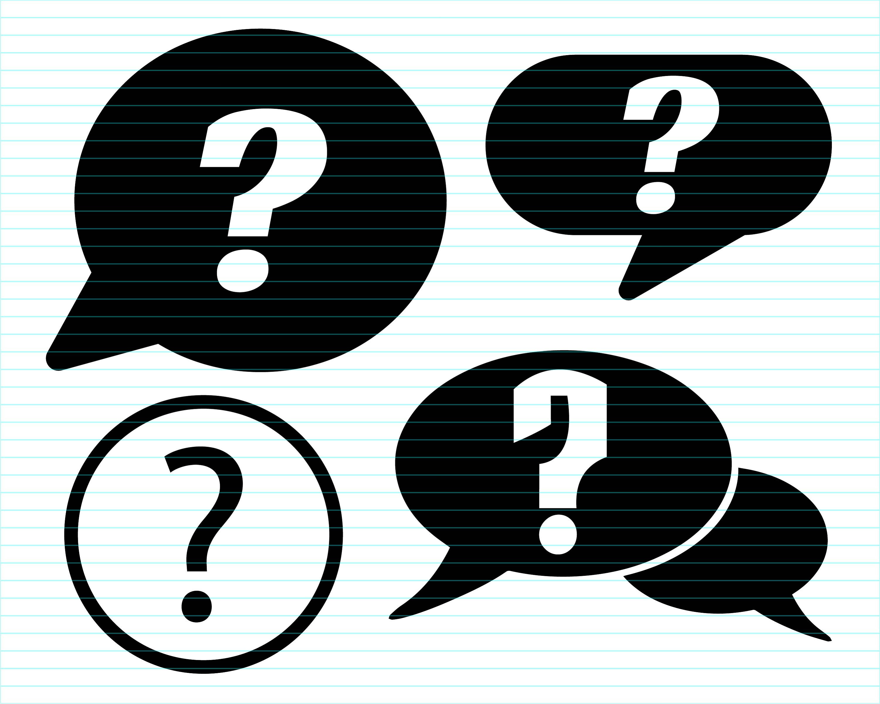 Question Mark SVG Question mark Cut files for Cricut | Etsy