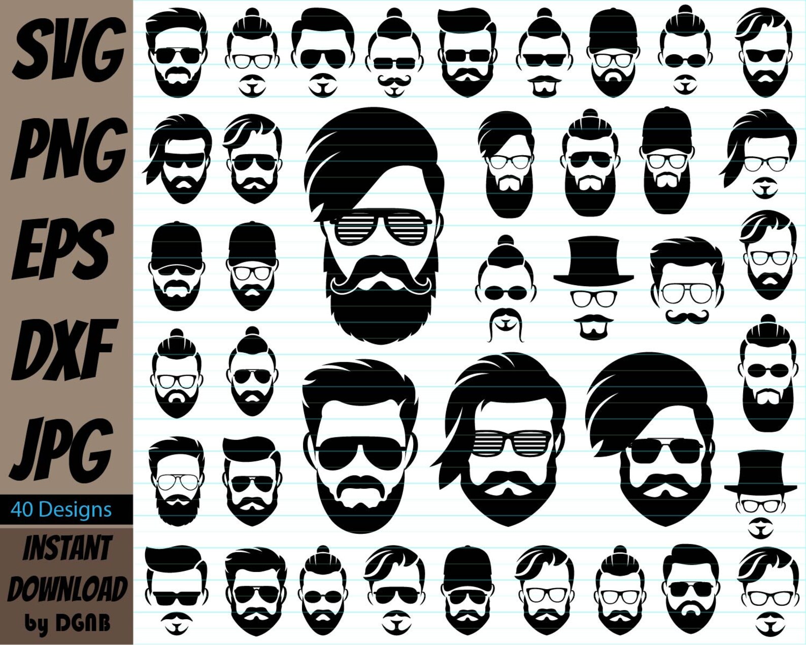 Beard Man SVG Bundle Beard Man SVG Beards Svg Beard Svg | Etsy