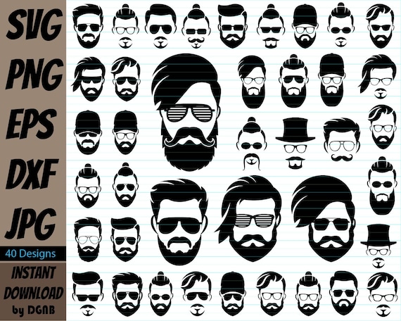 Beard Man SVG Bundle Beard Man SVG Beards Svg Beard Svg | Etsy
