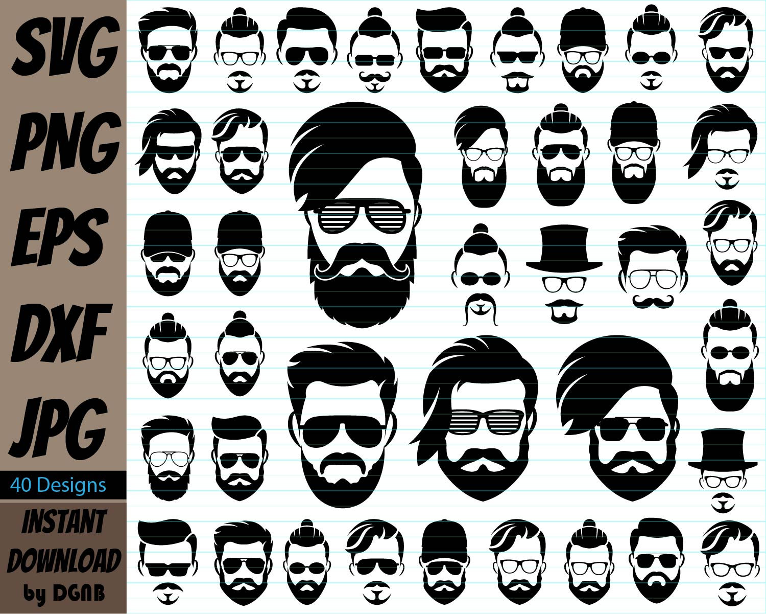 Beard Man SVG Bundle Beard Man SVG Beards Svg Beard Svg | Etsy