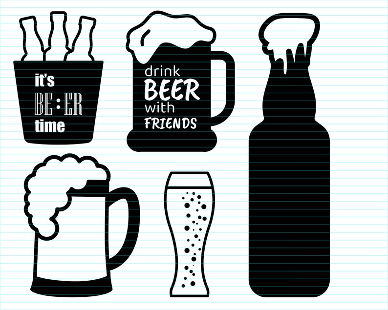 BEER SVG Beers Svg Beer Clipart Beer Bottles Svg Beer Mug - Etsy
