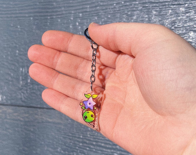 Stardew Valley Junimo Keychain / Clear Acrylic Charm - Etsy