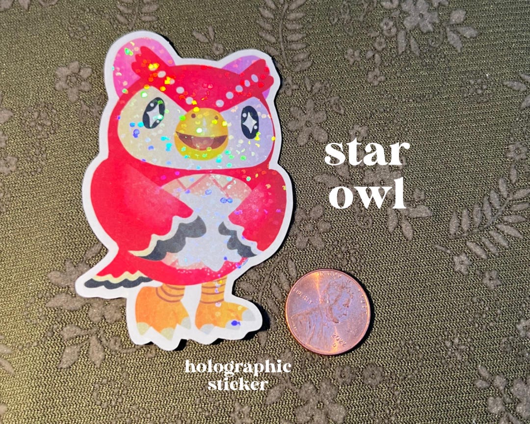 Holographic Glitter Celeste Sticker / Animal Crossing Sticker / Bumper ...
