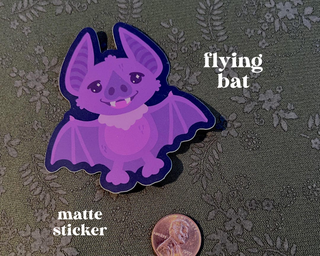 Matte Bat Sticker / Halloween Sticker / Bumper Sticker / Laptop Decal ...