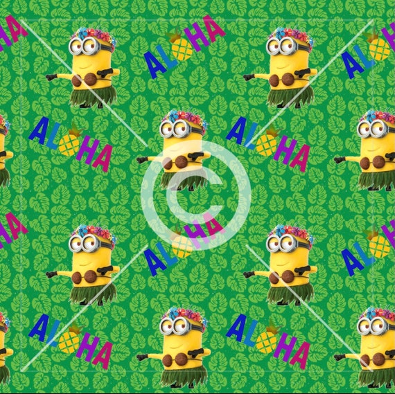 Aloha Minion Seamless Digital Paper 300dpi | Etsy
