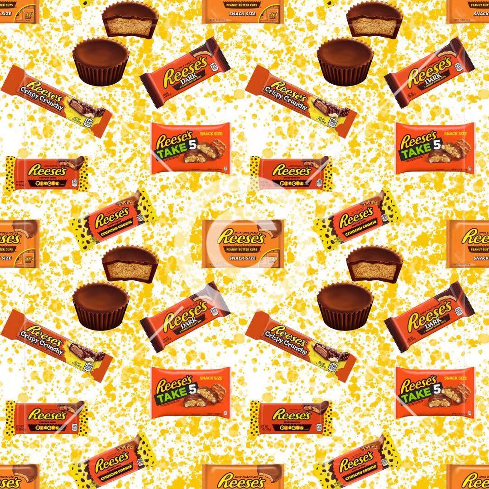 Bundle of 4 Reese's Seamless Digital Papers 300dpi | Etsy