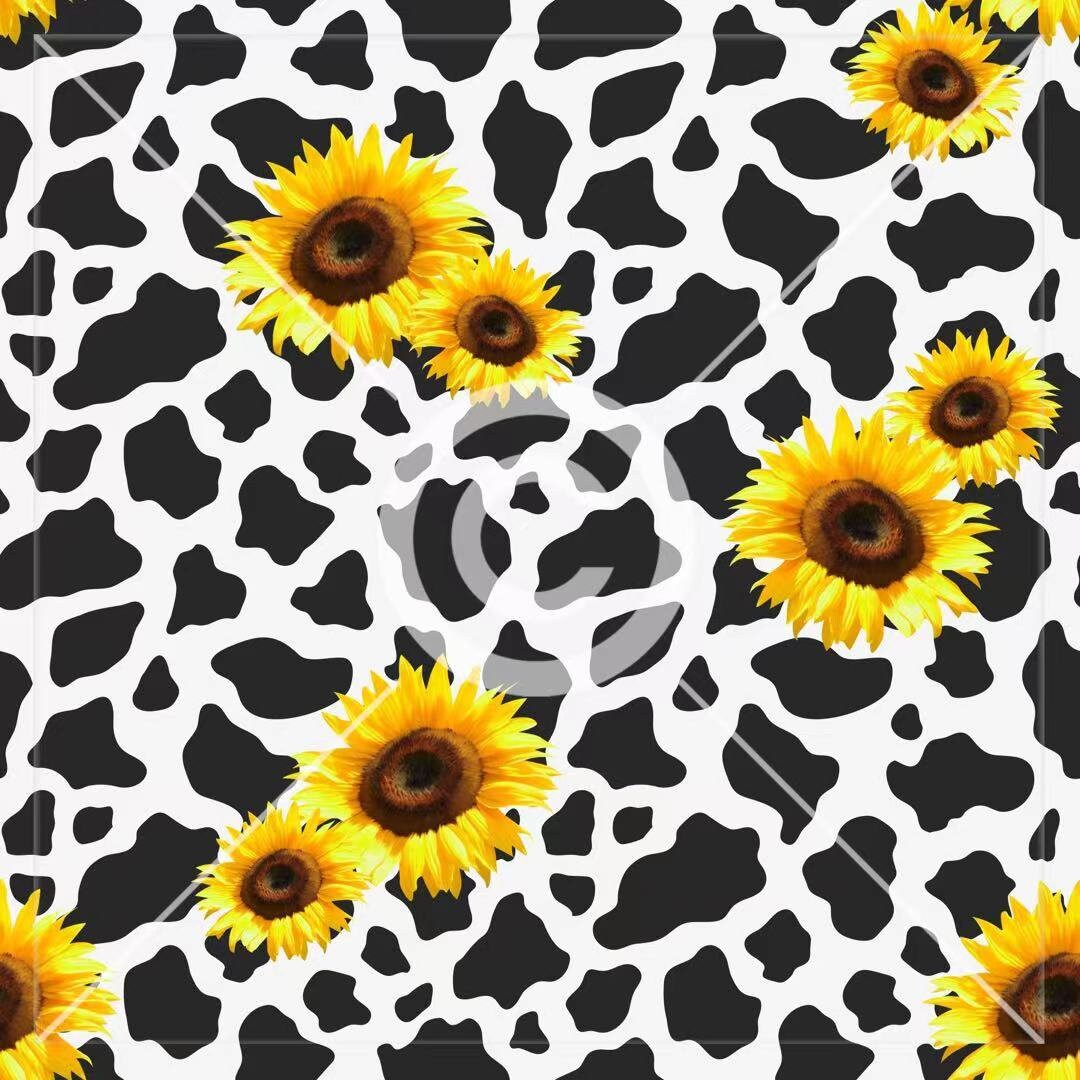 Craft Supplies & Tools Sunflowers Black and White Checkered Seamless ...