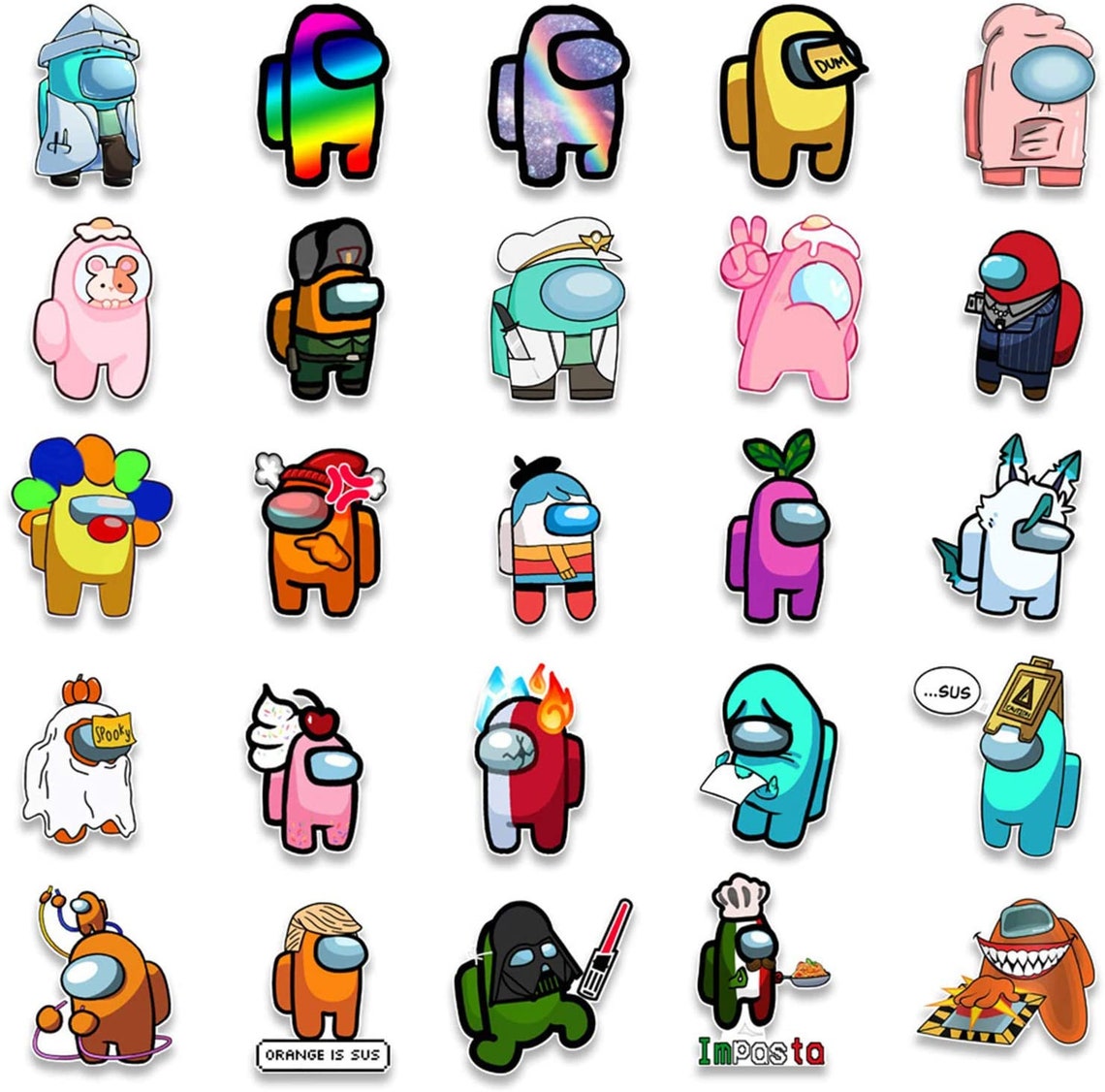 Among Us Stickers Graffiti Anime Waterproof Stickers Trendy | Etsy