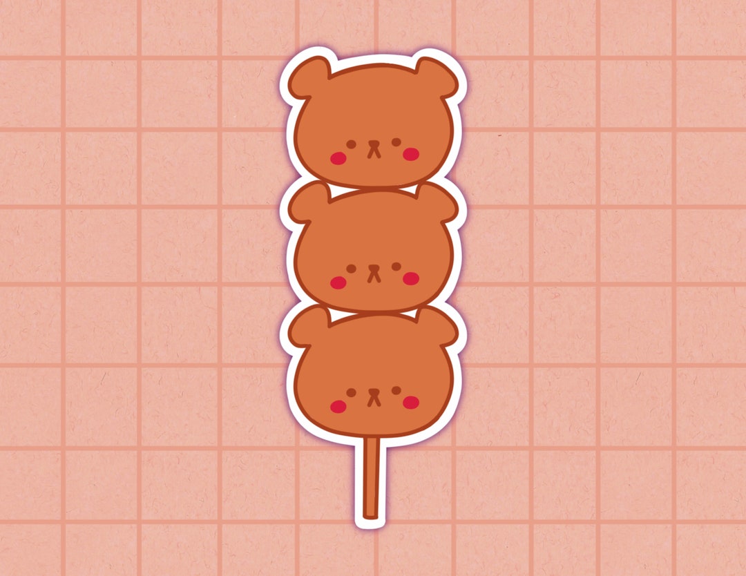 Cute Kawaii Takoyaki Dango Bears Sticker - Etsy