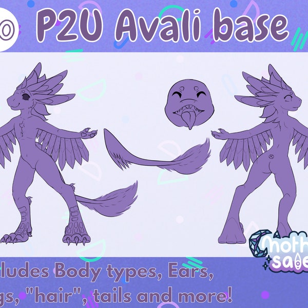 Ref Sheet Furry Avali - Etsy New Zealand