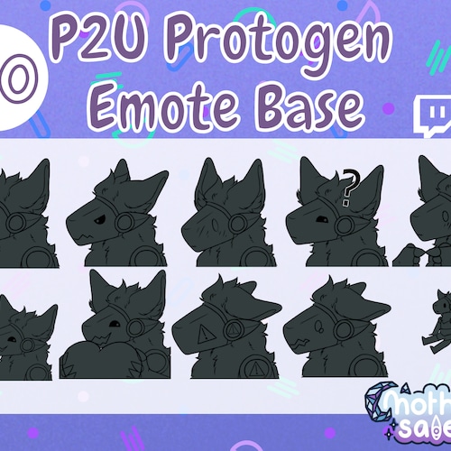 Protogen Emoji Base Pack Furry Lineart & Base - Etsy UK