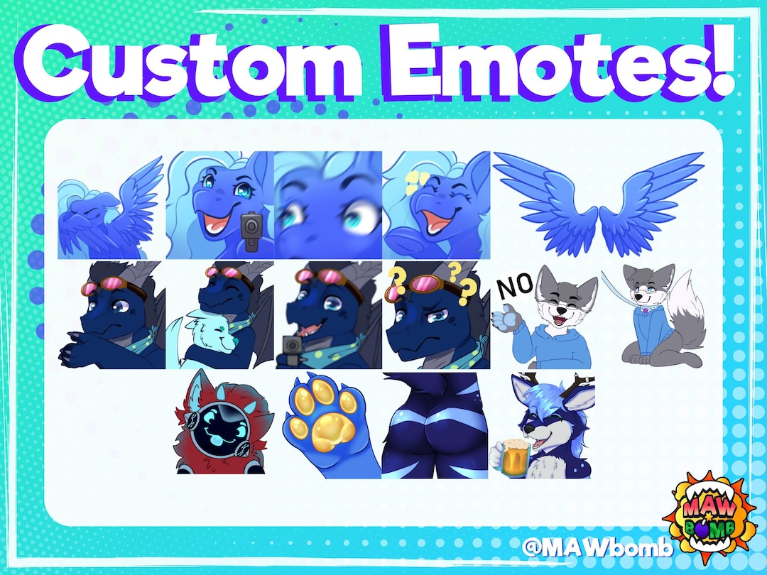 Custom Furry Emotes for Twitch/discord/telegram - Etsy