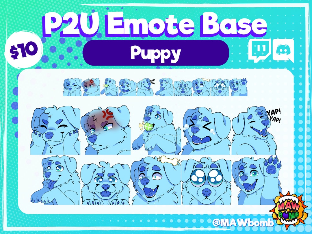 Puppy Emote Base Pack Dog Emote Base Pack // Furry Lineart & Base ...