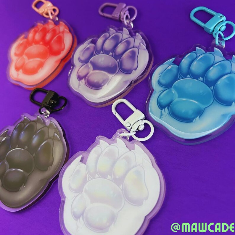 Paw Charm | A Rainbow of Colors Available! - Etsy