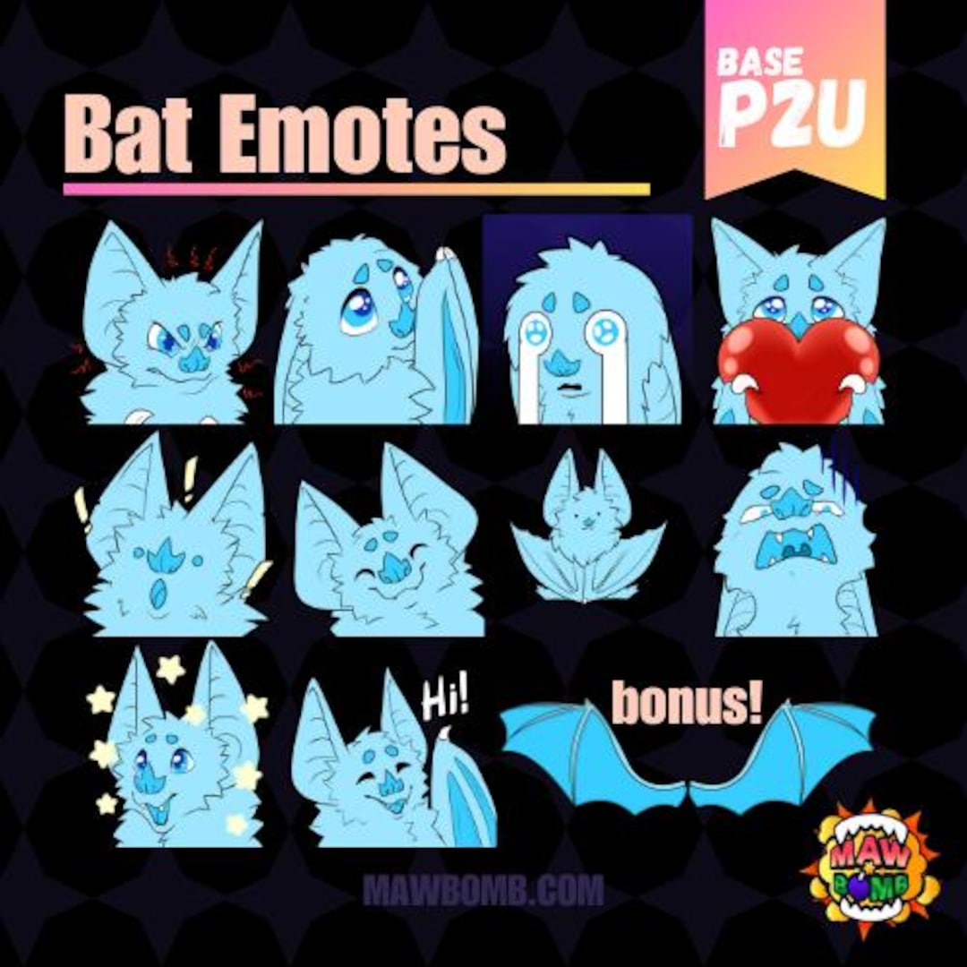 Bat Emote Base Pack | Digital Download - Etsy