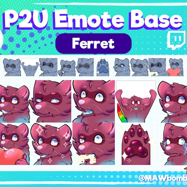 Furry Discord Emote Pack - Etsy