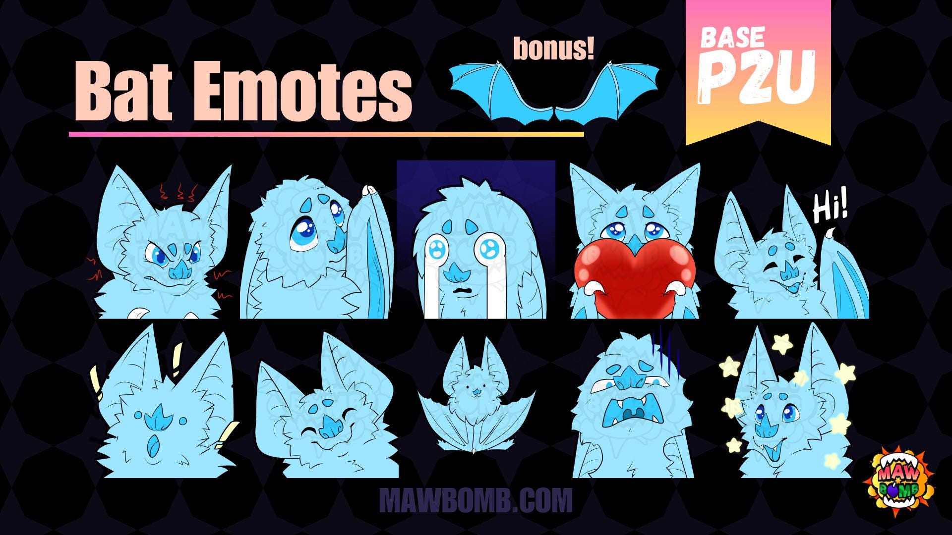Bat Emote Base Pack | Digital Download - Etsy