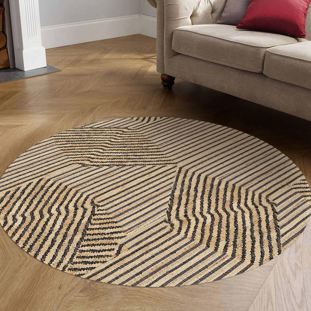 Round Rug, Jute Round Woven Rug, 5x5, 7x7, 6x6, 9x9 Round Area Rug ...