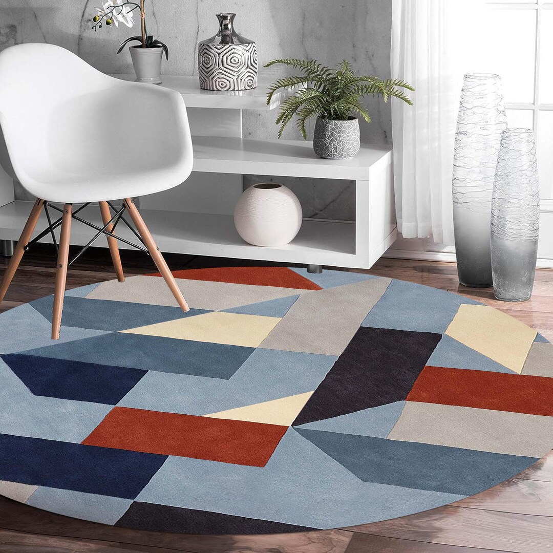 Modern Rugs | 8x8, 9x9, 10x10, 11x11, 12x12 | Round Hand Tufted ...