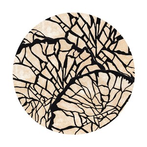 9x9 Round Rug Tufted Wool 8x8, 7x7, 6x6 Handmade Area Rugs Cream and ...