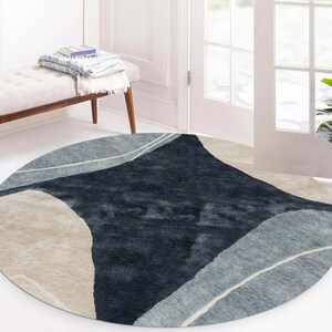 Handmade | Hand Tuffed | Round Carpet | Wool Area Rugs | Living Room ...