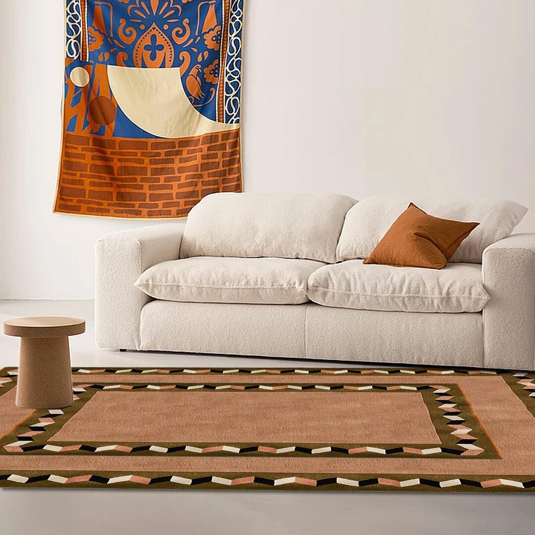 Rust Color Rugs, 5x8, 6x10, 8x13, 9x13, Hand Tuft Carpet, Premium Wool ...