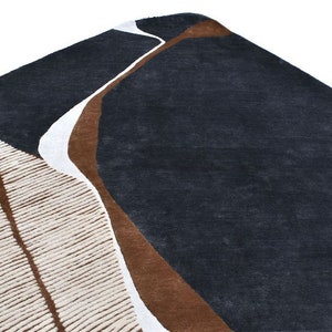 5x7, 6x8 Oval Area Rug / Modern Shape Carpet 6x9, 7x10 / Handmade ...