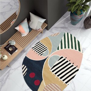 Oval Rugs 6x9, Hand Tuft Carpet, 7x10, 8x11, 9x12, 10x14, Modern Design ...