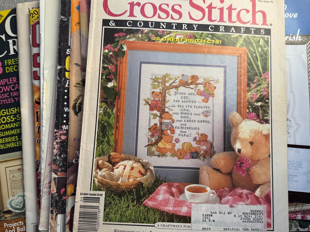 Huge Cross Stitch and Needlepoint Magazine Lot: More Than 10 Vintage ...