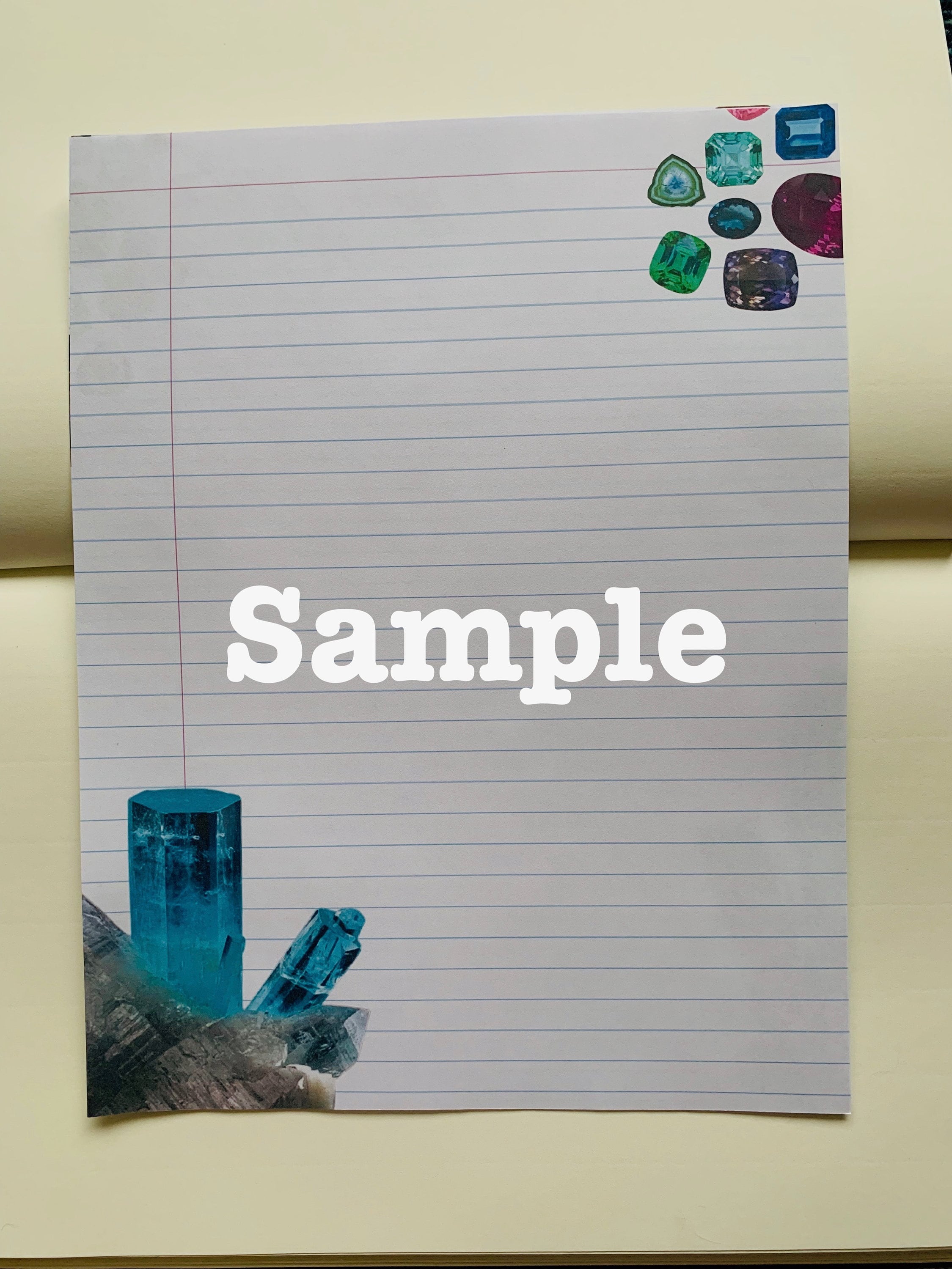 Gemstone Crystal Writing Pack W/ Sticker Sheet INSTANT DOWNLOAD ...