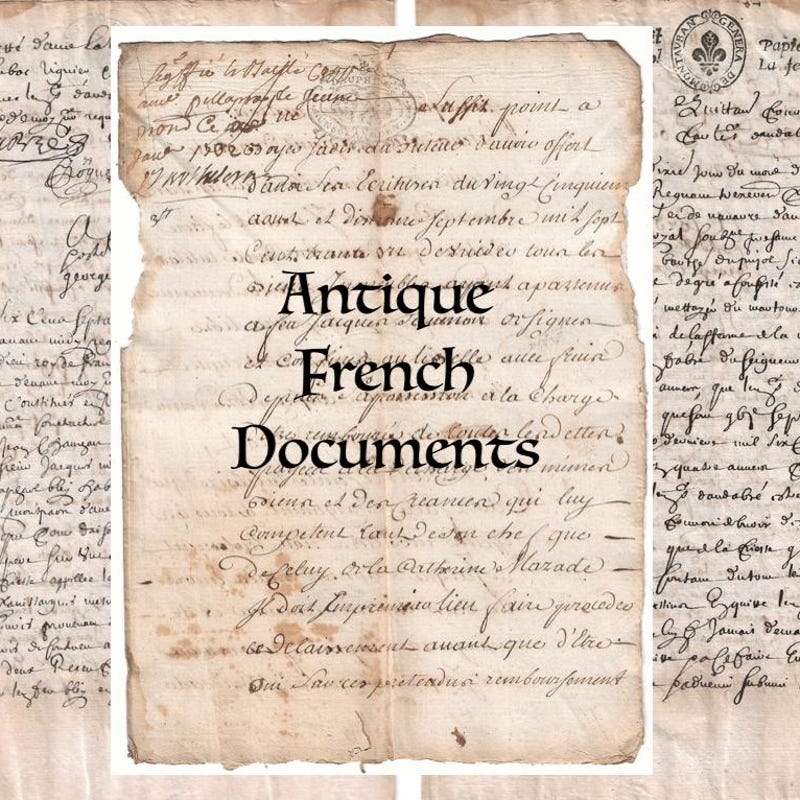 Antique French Document - Etsy