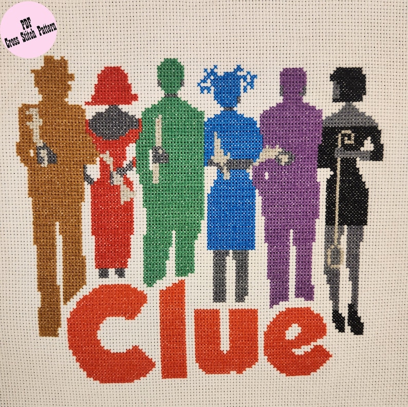 Clue Logo Cross Stitch Pattern: Play, Theatre Design (PDF File) - Etsy