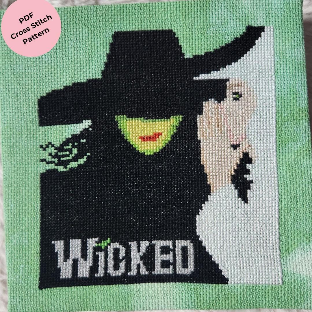 Wicked Logo Cross Stitch Pattern: Musical Theatre Design (PDF File) - Etsy