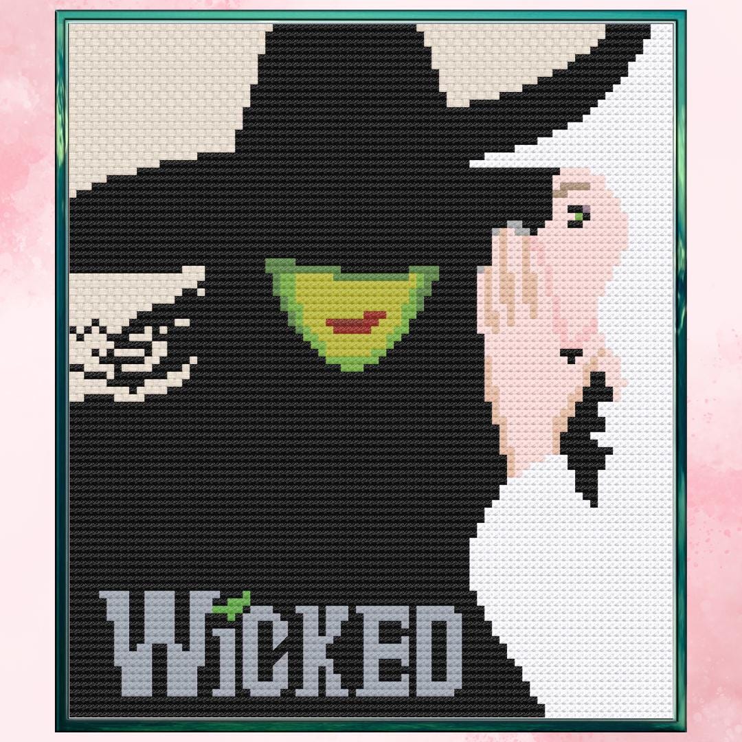 Wicked Logo Cross Stitch Pattern: Musical Theatre Design (PDF File) - Etsy