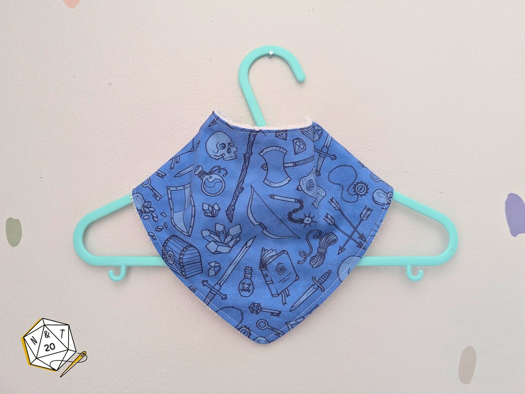 Adventurer Dnd Baby Bandana Bib, Cute Fantasy Dribble Bib for Baby ...