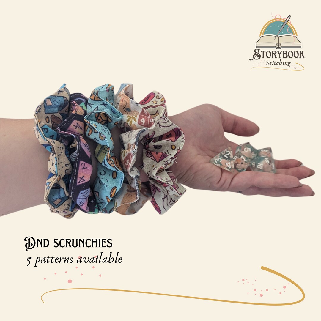 Dnd Hair Scrunchie, Dungeons and Dragons Hair Accessory, Dnd Gift, 100% ...